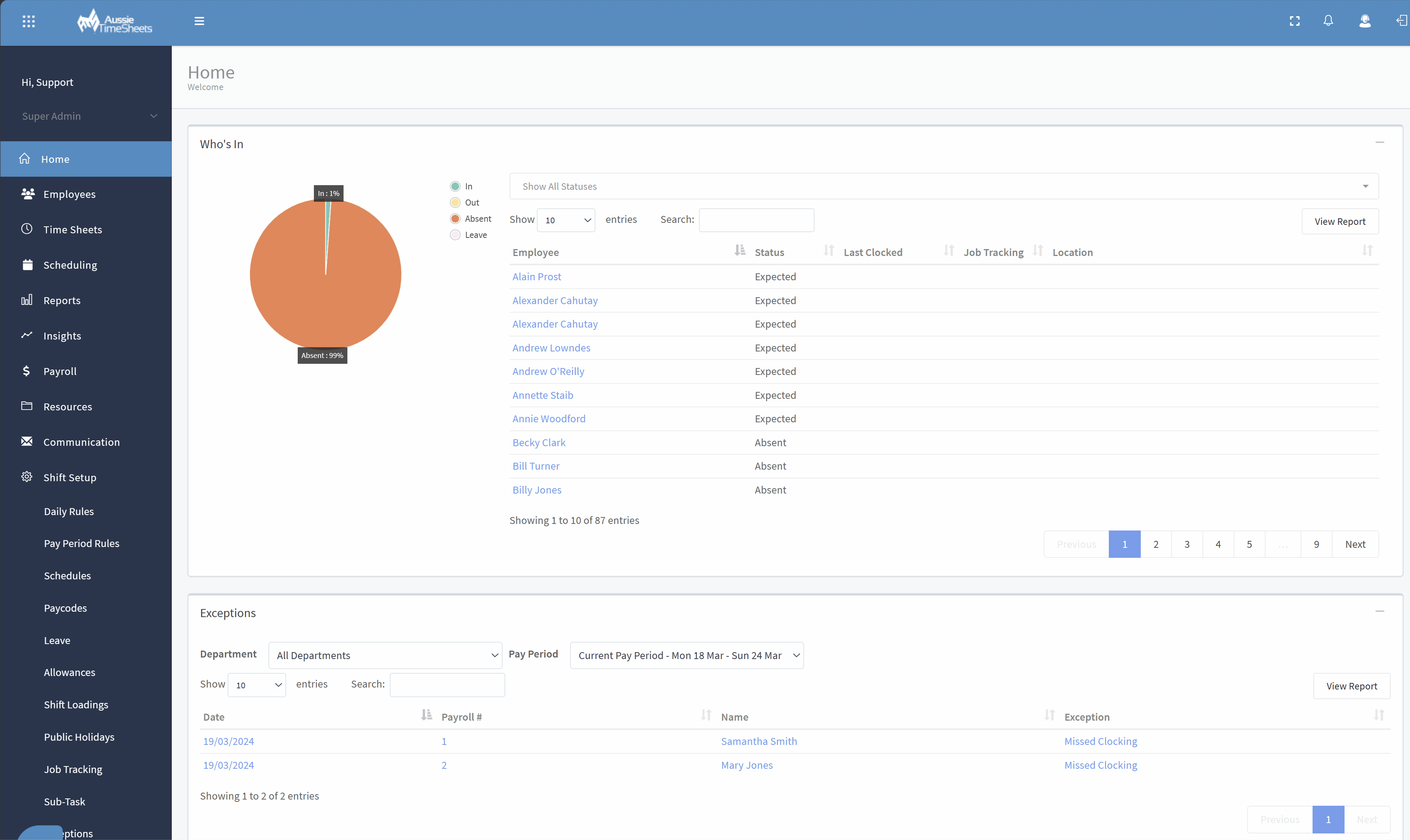 System Settings - Leave Settings – Aussie Time Sheets Workforce TNA