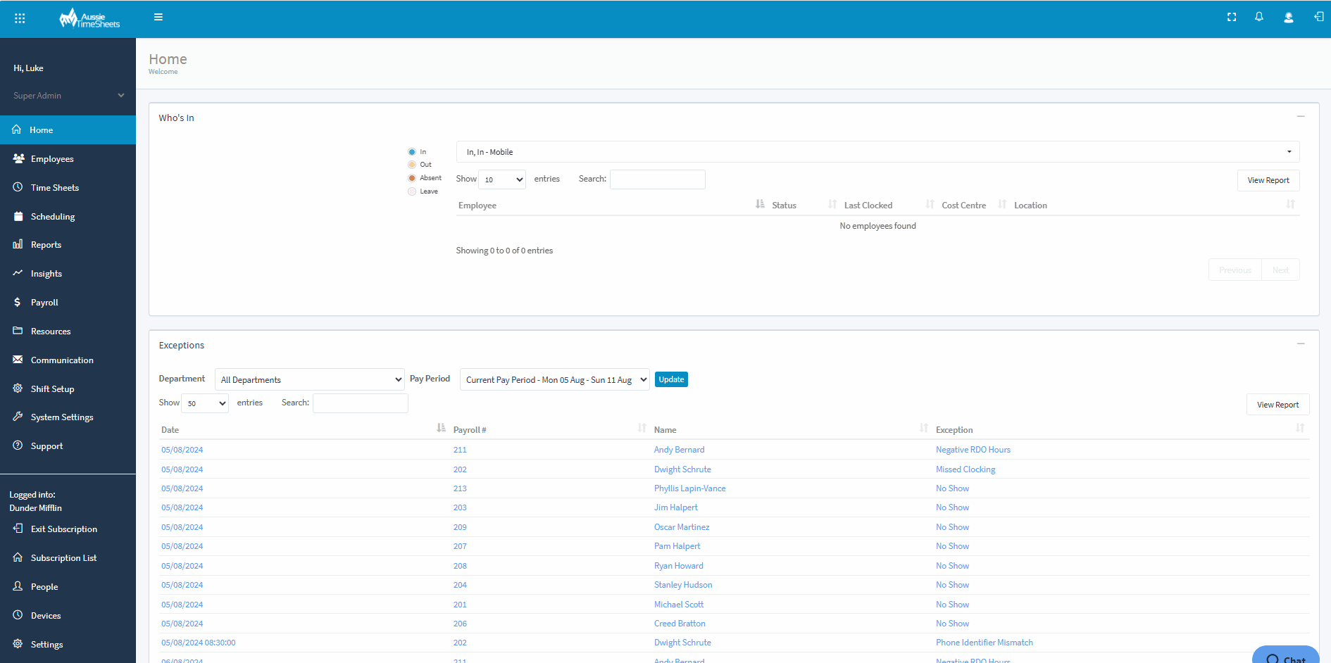 Configuring WorkforceTNA to use your own email settings – Aussie Time Sheets Workforce TNA