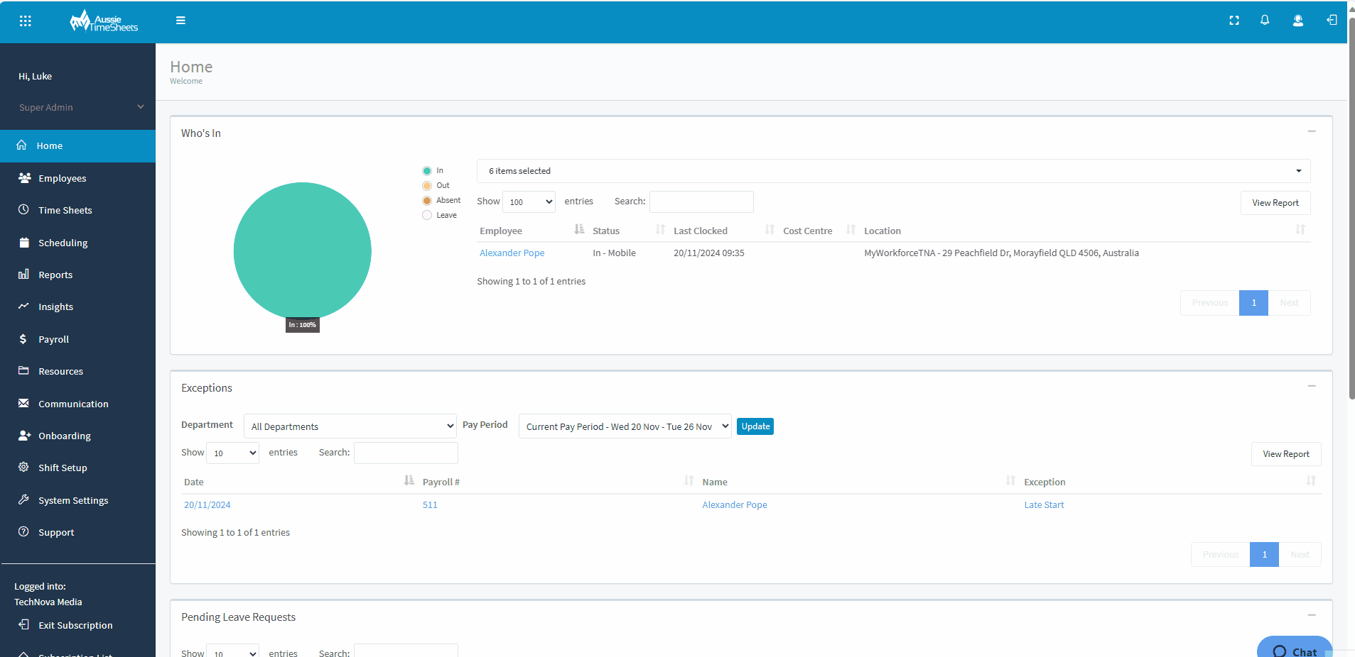 How to Approve or Manage employee leave requests in your WorkforceTNA account – Aussie Time ...