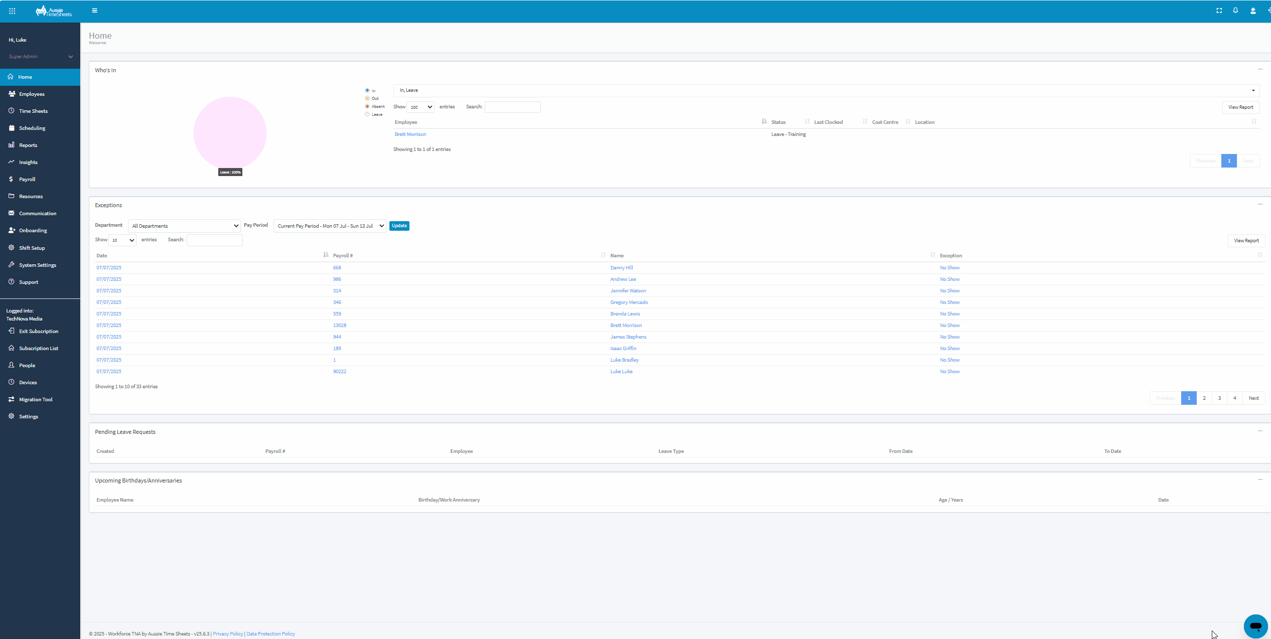 How to configure Recurring Leave Applications – Aussie Time Sheets ...